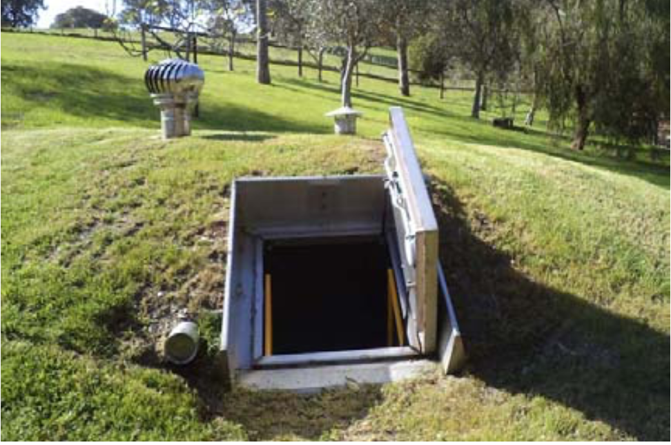 completed fire bunker with turf